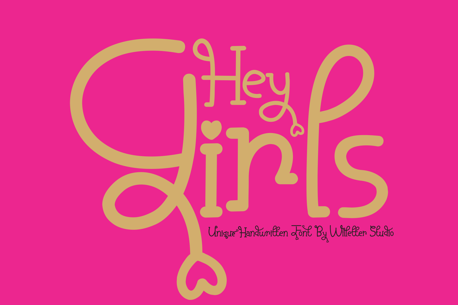 Hey Girls Font - Willetter Studio